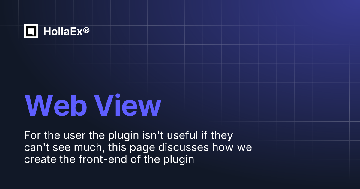 Web View | HollaEx®